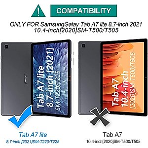 Qoosea for Samsung Galaxy Tab A7 Lite Bluetooth Keyboard Detachable Bluetooth Keyboard for Galaxy Tab A7 Lite 8.7 inch with Magnetically Wireless Bluetooth Keyboard Black