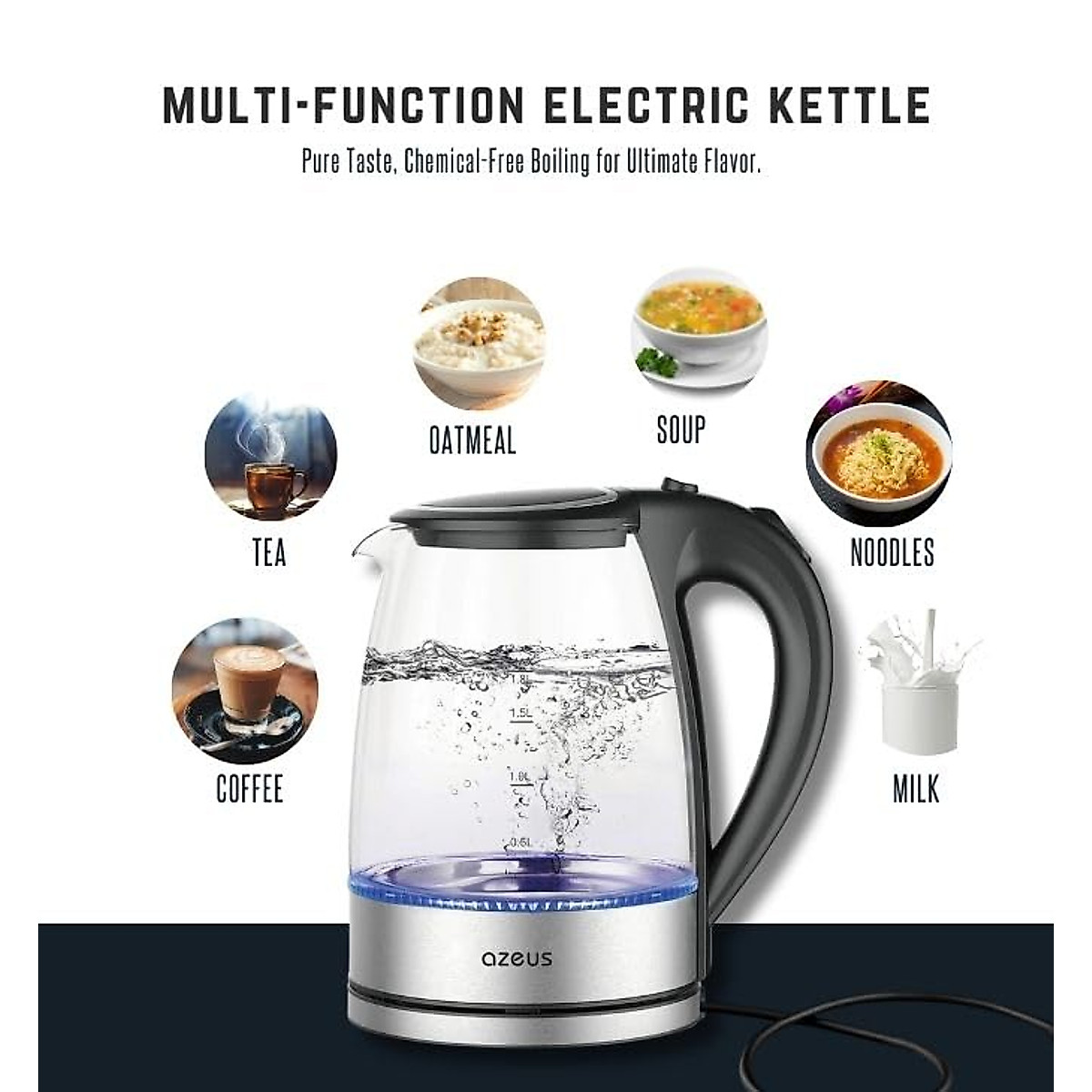AZEUS electric kettle (Stainless Steel)