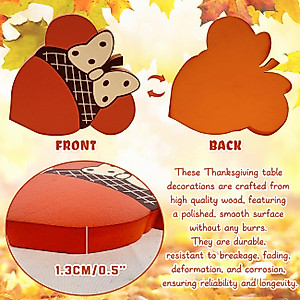 4 Pack Thanksgiving Decorations for Office Work Desk, Fall Mouse Pumpkin Wooden Table Decor Harvest Halloween Wooden Table Centerpieces Thanksgiving Mouse Tiered Tray Decorations Home Farmhouse