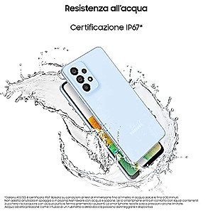 Samsung Galaxy A53 5G (128GB, 6GB) 6.5", IP67 Water Resistant, Dual SIM GSM 4G Volte Unlocked (Not Verizon Boost At&t Cricket) International Model A536E/DS (25W Charging Cube Bundle, Awesome Whitee)