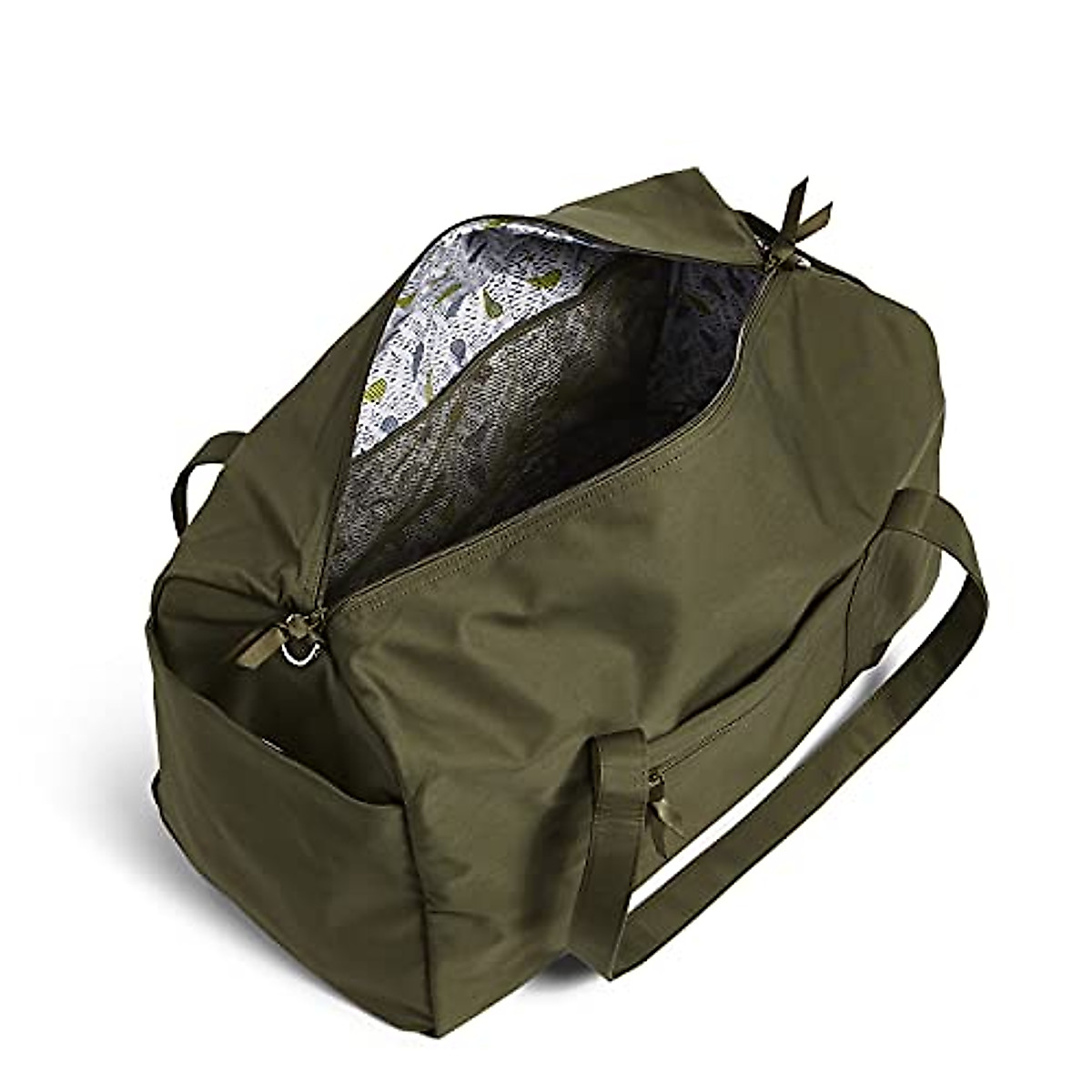 Vera Bradley Women's Cotton Large Travel Duffel Bag, Climbing Ivy Green, One Size