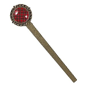 Classical Tartanplaid Retro Pattern Red Bookmark Birthday Christmas Gifts Mothers Day Valentine's Day for Women Girls Teacher Readers Book Lover