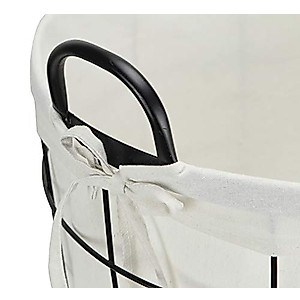 Cheung's 16S005 Lined Metal Wire Basket with Handles, Black