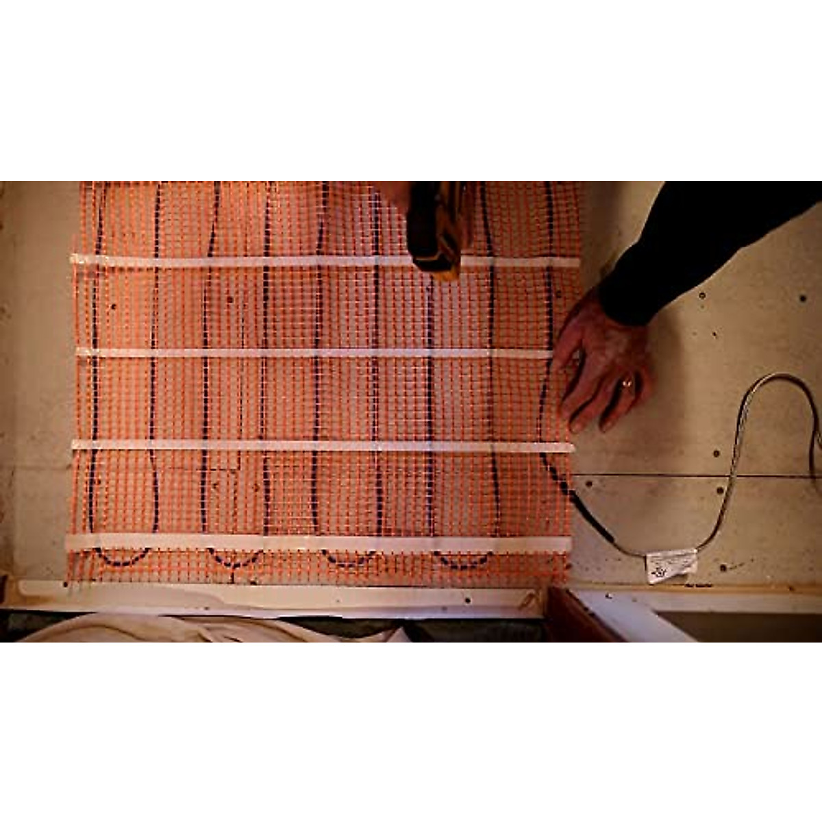 SunTouch TapeMat Electric Under Floor Heating Mat for 120V, 2.0' x 5.0' (10 Sq. Ft.), Orange