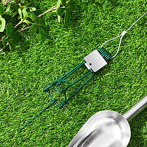 Qualirey 8 Pcs Gopher Trap with Chain Mole Trap Green Stainless Steel Weather Resistant Gopher Trap Gopher Killer Vole Trap for Lawn Garden Farm Outdoor