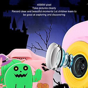 VINGVO Mini Kids Camera, 2.0 Inch Screen 4000 W Pixel Kids Digital Video Camera Energy Saving for 3 to 6 Years Old Gifts