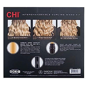 CHI Interchangeable Curling Wand With Inverted Tapered 0.5"-1.25" Barrel, 1 Pound