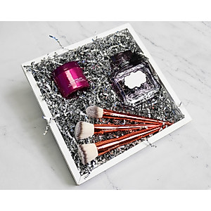 MagicWater Supply Crinkle Cut Paper Shred Filler (1 LB) for Gift Wrapping & Basket Filling - Silver Metallic