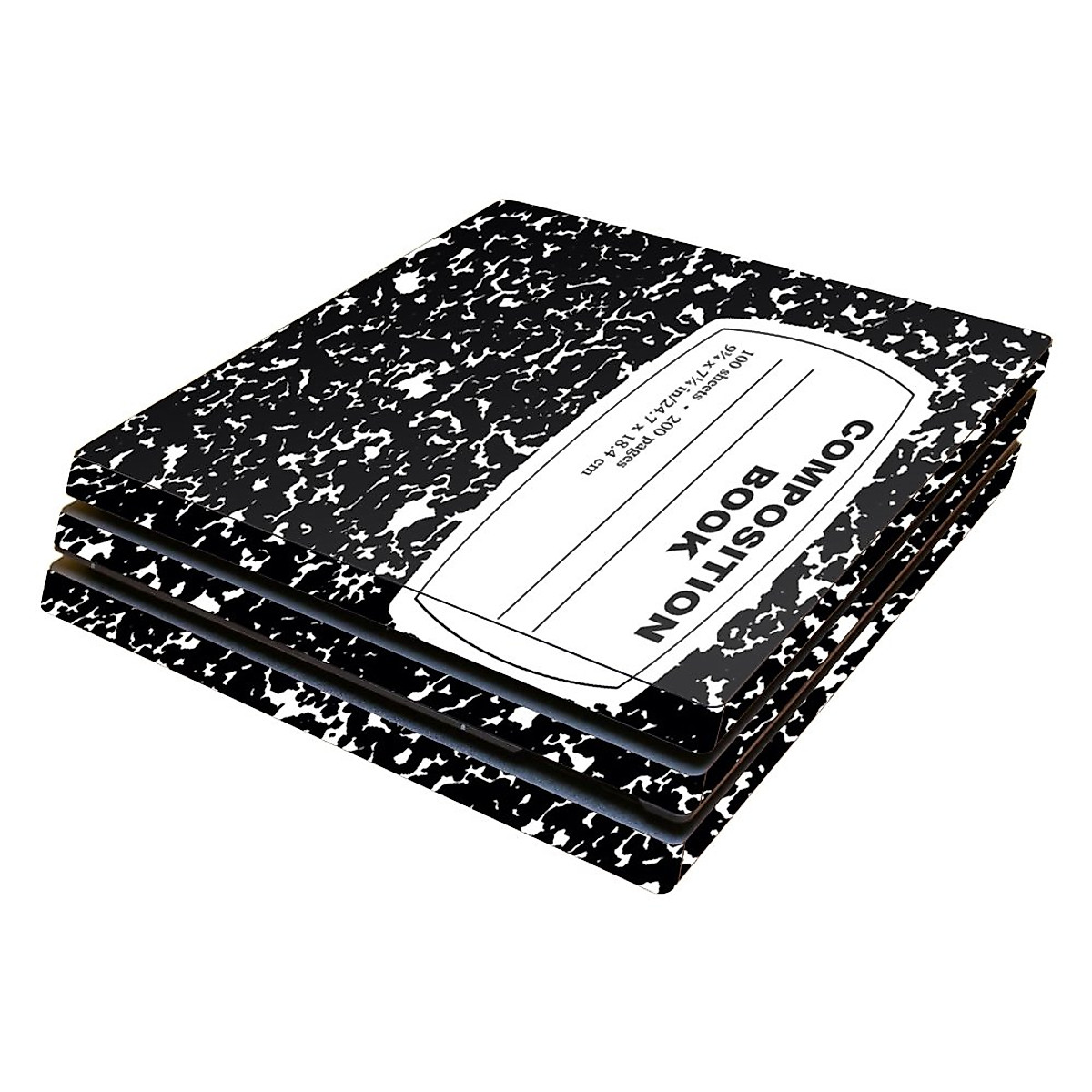 MightySkins Skin Compatible with Sony PS4 Pro Console - Composition Book | Protective, Durable, and Unique Vinyl Decal wrap Cover | Easy to Apply, Remove, and Change Styles | Made in The USA