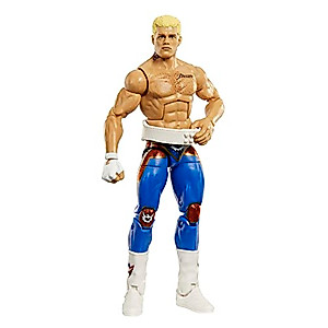 Mattel WWE Cody Rhodes Elite Collection Action Figure, Deluxe Articulation & Life-like Detail with Iconic Accessories, 6-inch