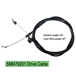 588479201 Drive Control Cable Replacement Compatible with Craftsman Husqvarna Poulan Pro Poulan Weed Eater,Replace 424919 439452 588479201 583415801