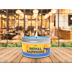 Park Scents Royal Sapphire Candle - Authentic Smell of The Hotel Lobby at Royal Pacific & Sapphire Falls Resort in Universal Orlando - Handmade in The USA - Vegan and Cruelty-Free | 8 oz. Tin