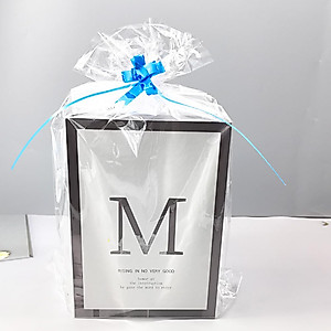 Amsthow Clear Basket Bags, 20CT Cellophane Bags with Bows, 12 x 18-inch Gift Wrap for Baskets, Favors, Small Fruit, Goodie Treats, Holiday Decorations