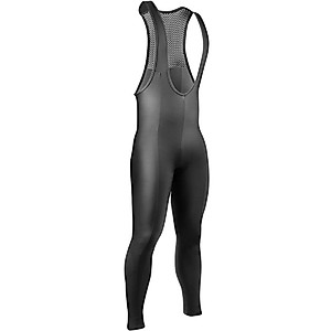 AERO|TECH|DESIGNS | Men's USA Classic Unpadded Thermal Fleece Bib-Tights | Black | Tall Fit | Large