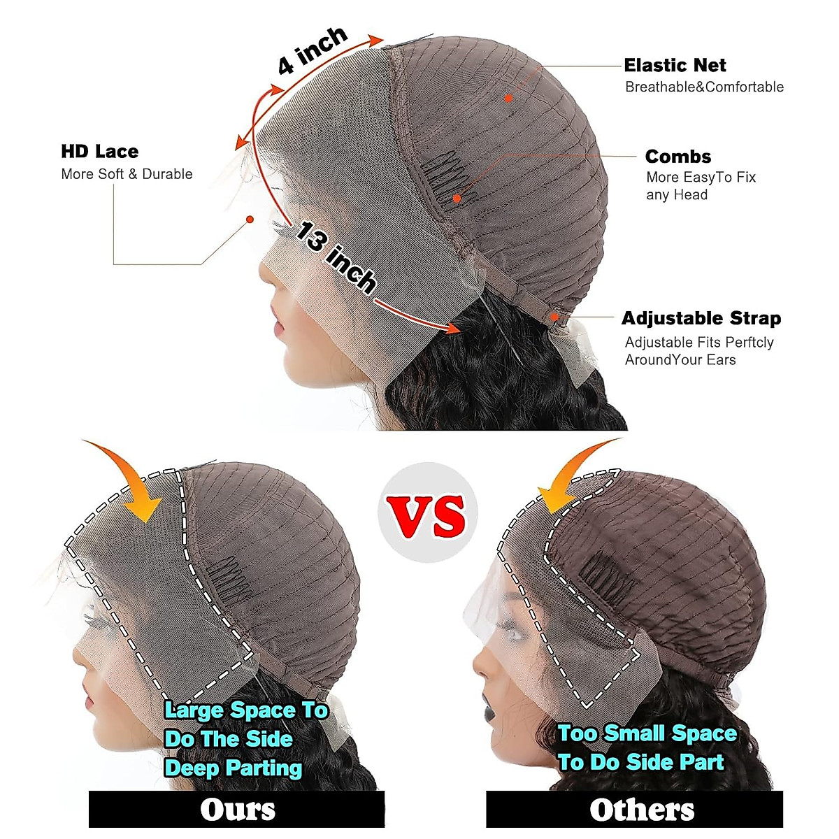 250 Density 30 Inch Lace Front Wig Human Hair,13x4 HD Lace Frontal Wigs Human Hair Pre Plucked with Baby Hair Glueless Straight Lace Front Wigs Human Hair For Black Women