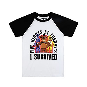 Five Nights at Freddy's Game Over Crew Neck Short Sleeve 4pk Boy's Tees Multicolored