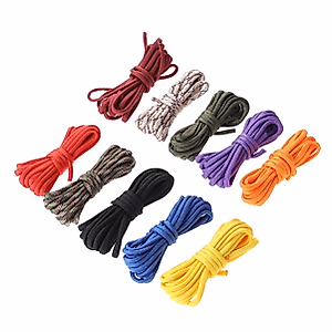 SEWACC 30 Pcs 3 String 3m Length Climbing Utility Cord Survival Umbrella Rope DIY Braiding Rope