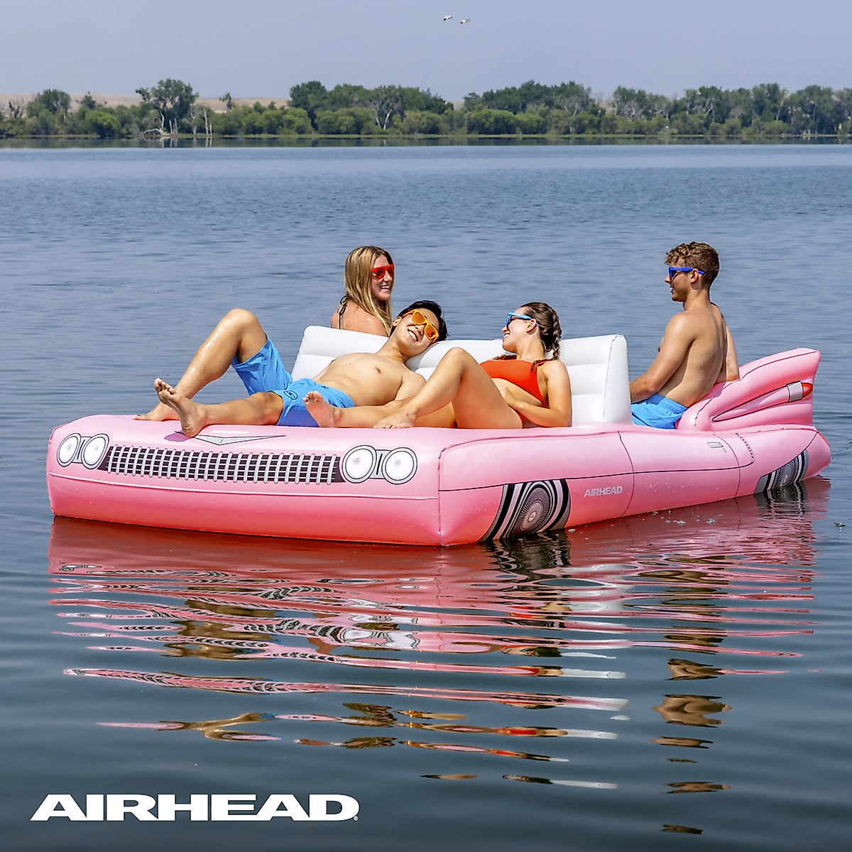 Airhead Classic Cruiser Lake Float, 1-8 Rider Car Lake Float