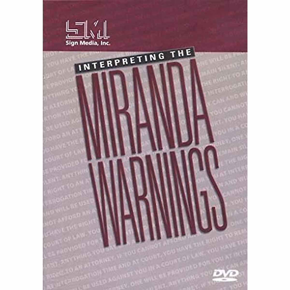 Harris Communications DVD296 Interpreting the Miranda Warnings