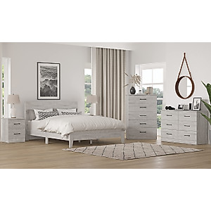 Galano Elis Wooden 6 Drawer Dresser for Bedroom with Interlock, Modern Storage Chest Dresser for Nursery and Children, Wide Closet for Kids Room, 47.2" W x 15.8" D x 31.5" H, Dusty Grey Oak