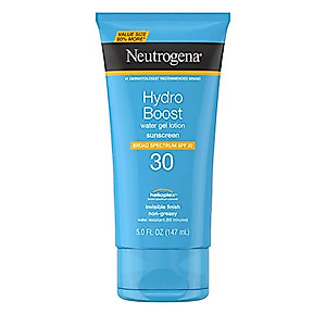 Neutrogena Hydro Boost Water Gel Non-Greasy Moisturizing Sunscreen Lotion with Broad Spectrum SPF 30, Water-Resistant Hydrating Sunscreen Lotion, 5 fl. Oz