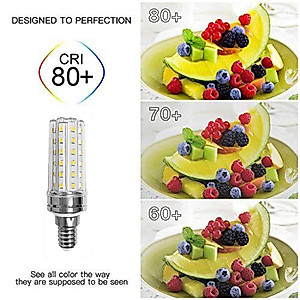 LED Corn Light Bulbs (6 Pack) E14 Base LED Candelabra Bulb,12W (100W Incandescent Bulbs) Decorative Candle Base E14 Corn 3000K Warm White LED Chandelier Bulbs,AC85-265V