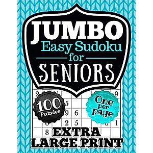 Jumbo Easy Sudoku for Seniors: Large Print Puzzle Book for Elderly Adults | One Puzzle Per Page
