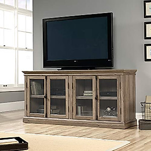 Sauder Barrister Lane Storage Credenza, For TV's up to 80", Salt Oak finish