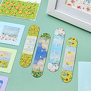 1PC Magnetic Bookmarks for Books, 2 Sides Printed Magnet Page Markers Magnetic Page Clips Small Bookmark for Book Lovers Tudents, Teachers(A)