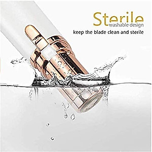 LA Beauty™ Hair Remover for Face, Women Facial Hair Trimmer, Great for Peach Fuzz, Chin, Upper Lip Hair, Ideal Gift for Women, Battery Included with Built-in LED Light (White))