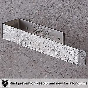 Stainless Steel Hand Towel Bar - Self Adhesive Towel Rack Stick on Wall, SUS-304 Brushed Towel Holder, Strong Sticky Towel Ring, Contemporary Style Towel Hanger No Drilling