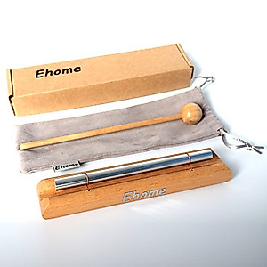 Ehome Meditation Chimes, Mindfulness Solo Hand Chime, Classroom Bell Percussion Instrument, Teacher Tools Reminder Bell with Mallet Storage Bag for Prayer Yoga Eastern Energies Music Gift