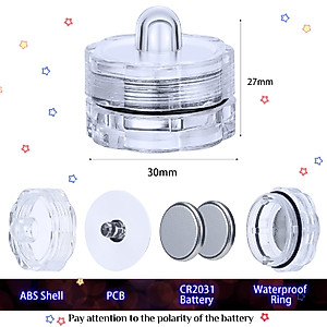 72 Pack Submersible LED Lights Waterproof Tea Lights White Submersible Pool Lights Underwater LED Tea Lights Flameless Battery Operated for Wedding Pool Party Decoration (White)