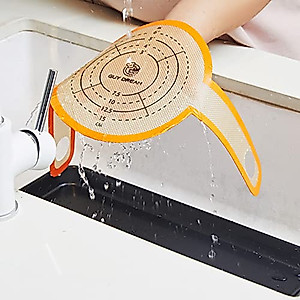 2PCs GUY DREAM Silicone Baking Mat for Dutch Oven - Non-stick Bread Sling - 8.3 Inch Reusable Bread Baking Mat – Silicone Dutch Oven Liner with Long Handles & 1 Set of Silicone Brush & Spatula