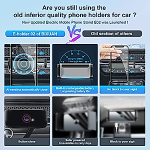 BIXUAN Car Mount Phone Holder Design for Honda Civic 2022 2023 Air Vent Car Electric Mobile Phone Holder Vent Phone Mount for Car with Expandable Grip 2022 2023 Civic Accessories 360 Degree Rotation