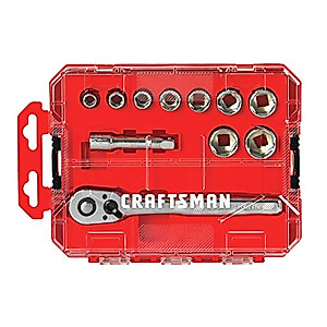 CRAFTSMAN Socket Set with Ratchet, SAE, 3/8-Inch Drive, 11-Piece (CMMT12026)