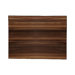 CONSDAN Black Walnut Butcher Block Cutting Board with Invisible Inner Handles, USA Grown Hardwood, 1" Thick, 16" L x 12" W