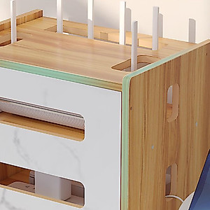 CHSSHCRZH Wall Mount WiFi Router Storage Box Router Shelf,PVC Cable Modem Management Box,Hider Cord Management Container Desk Bedroom Decorative,B,M