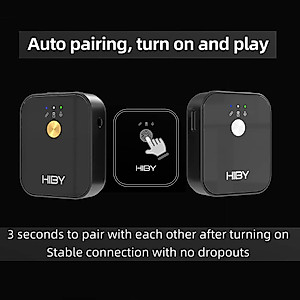 HiBy MC1 Wireless Microphone for PC/Tablet/Camcorder/Camera/Smartphone 1TX +1RX (SV)