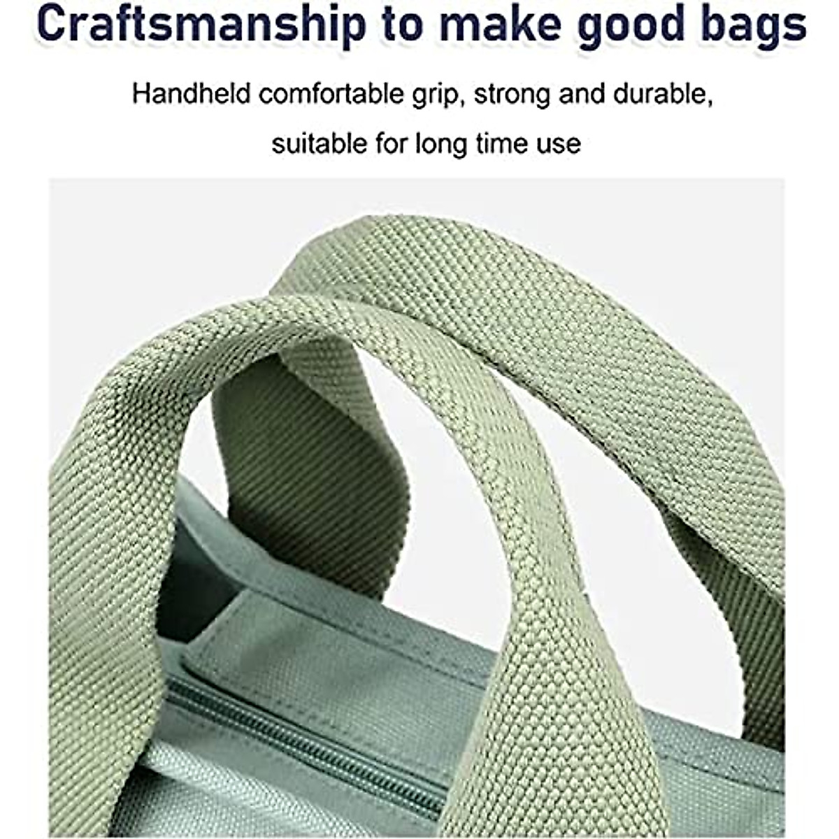 KRAEK Large Capacity Multi-Pocket Handbag Women's Canvas Tote Purses Crossbody Bag Vintage Tote Bags for School College(A-Green,Long Shoulder Straps)