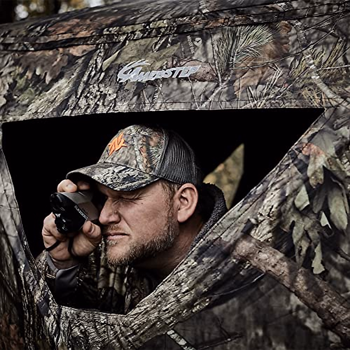 Ameristep Brickhouse Hunting Blind | 3-Person Ground Blind in Mossy Oak Break-Up Country, One Size