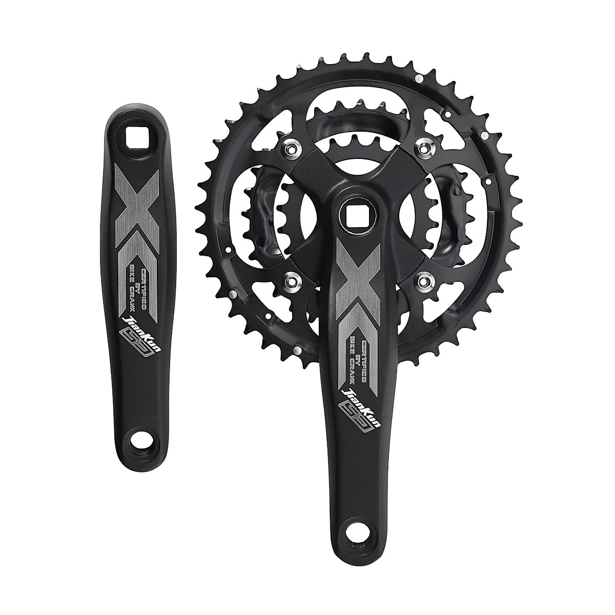 CYSKY 3X 9 Speed Bike Crankset 170mm 104/64 BCD Crank Arm Set 44-32-22T Easy to Replacement MTB BMX Road Bicycle Crankset Compatible with Shimano,SRAM,FSA, Gaint