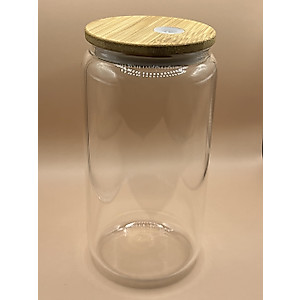 Clear Glass Tumbler Cup with Bamboo Lids and Straw Beer Drinking Can Ice Coffee Glass Mason Jar Tumbler Bridesmaid Gifts 16oz Glasses for Tea Water shower holiday gift sublimation