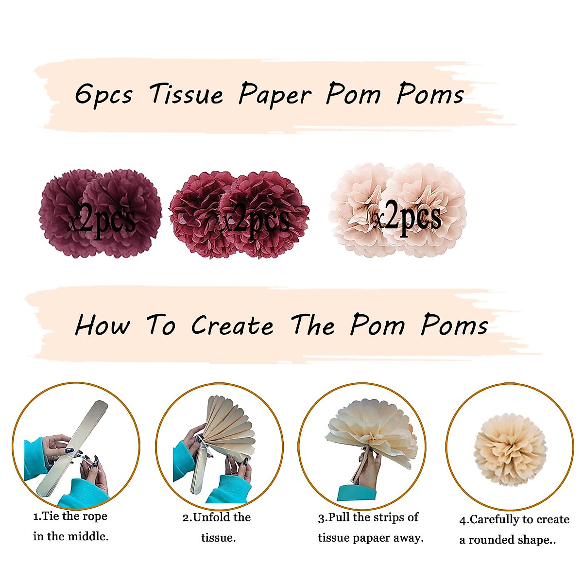 60th birthday decorations women – Rose gold 60 birthday party supplies for Happy Womens with Fabulous Champagne burgundy flowers Balloons Tissues Decor (burgundy + Champagne)