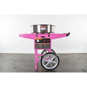 VIVO Pink Electric Commercial Cotton Candy Machine, Candy Floss Maker with Cart CANDY-V002