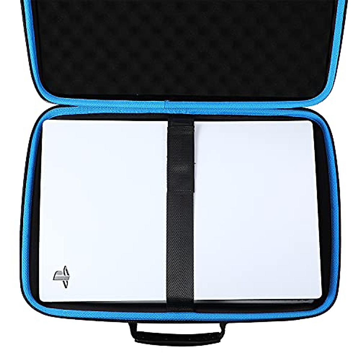 ZENACCE Hard-Shell Travel Case Compatible with PS5, Protective Carrying Case Holds Playstation 5 Console, Wireless DualSense Controllers, Original Base, Cables and Other Accessories