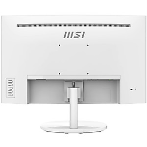 MSI Pro MP241CAW, 24" Monitor, 1920 x 1080 (FHD), Curved VA, 75Hz, TUV Certified Eyesight Protection, 4ms, Displayport, HDMI, Tilt,White