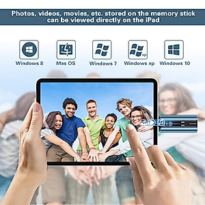 Flash Drive 256GB for iPhone USB Memory Stick Thumb Drives High Speed USB Stick,Photo Stick External Storage for iPhone/iPad/Android/PC(Blue)