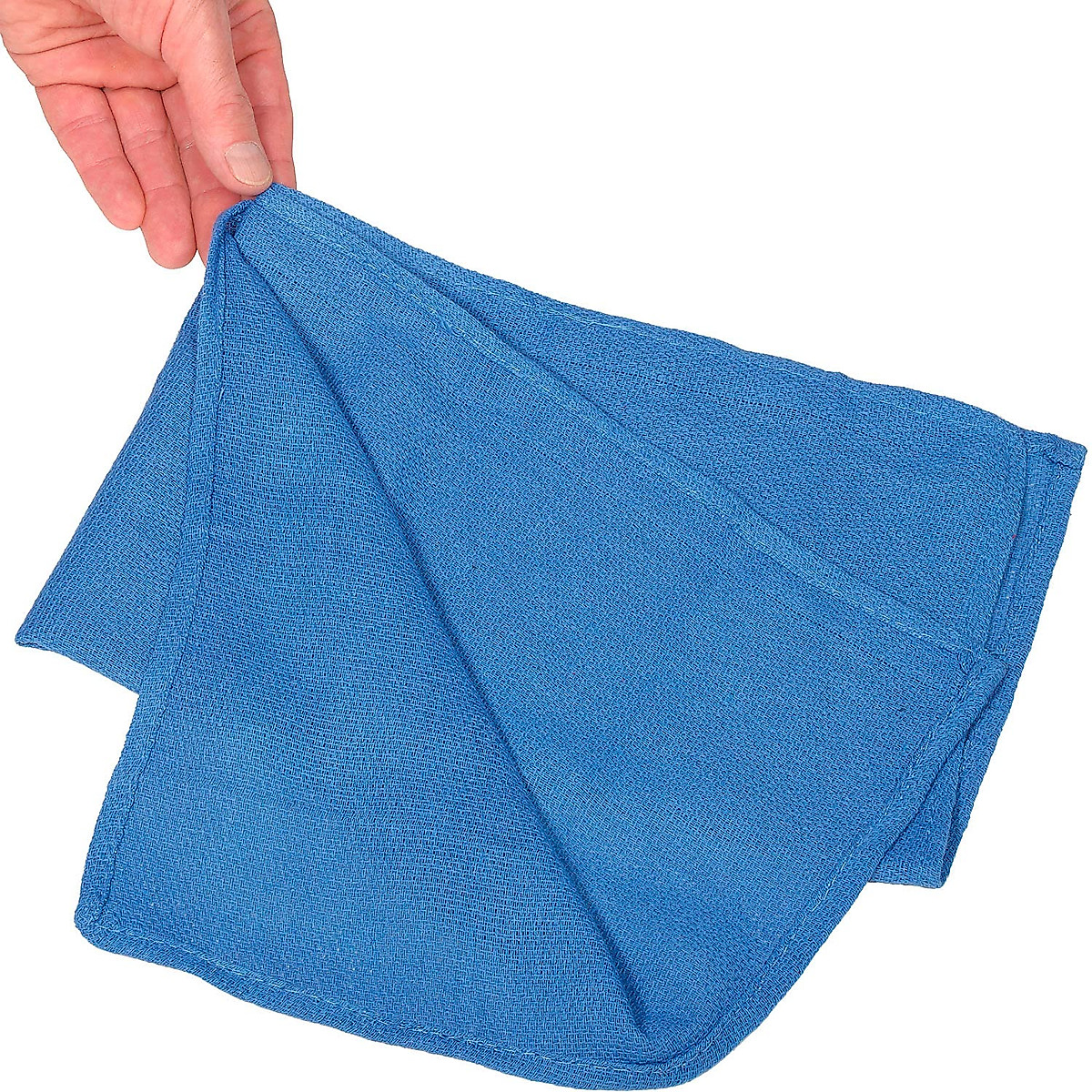Global Industrial 50 Lb. Box 100% Cotton Huck Towels, Blue