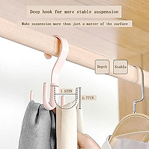 SKLLKAGI Closet Hanging Organizer 360 Degree Swivel Hooks (Pack of 3) for Hanging Belts, Ties, Bags, Purses, Scarves, Clothes and More. Easy Installation, no Drilling Required, Space Saving.